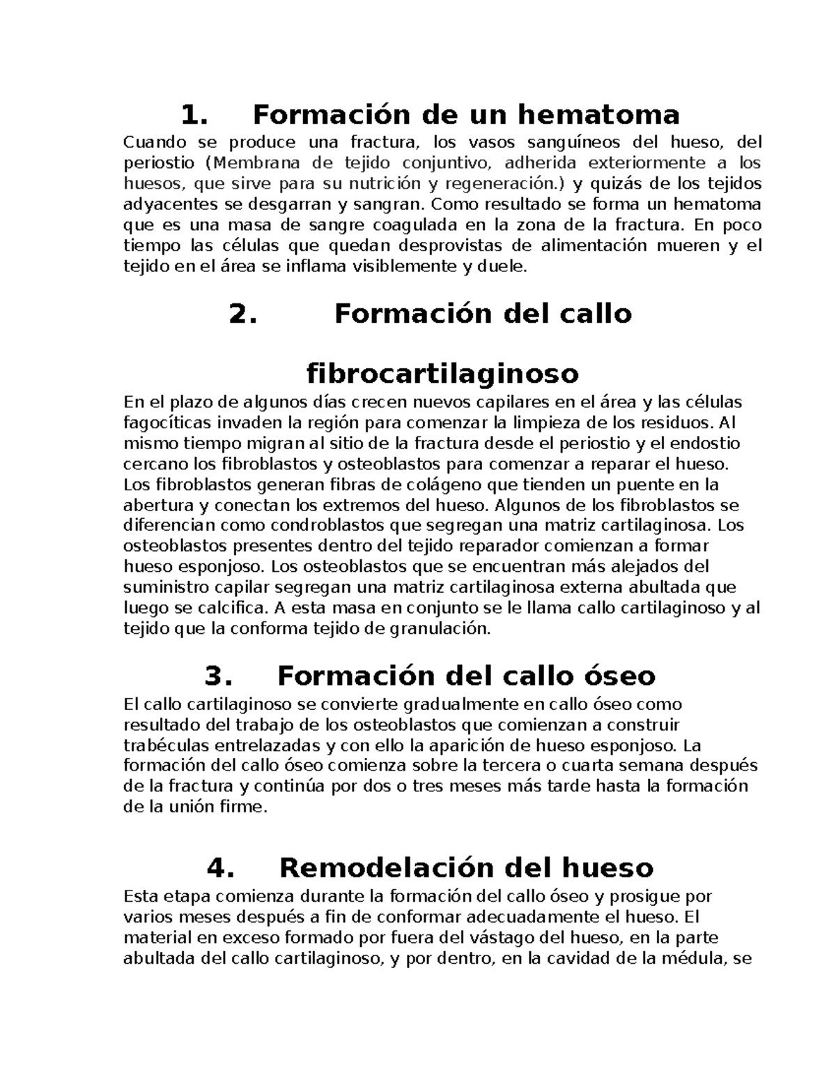 Formación de un hematoma - 1. Formación de un hematoma Cuando se ...