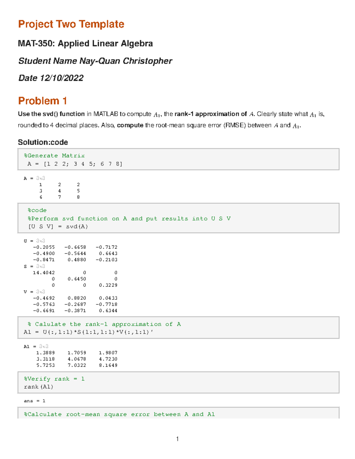 Project Two Template - Math Assignment - Project Two Template MAT-350 ...