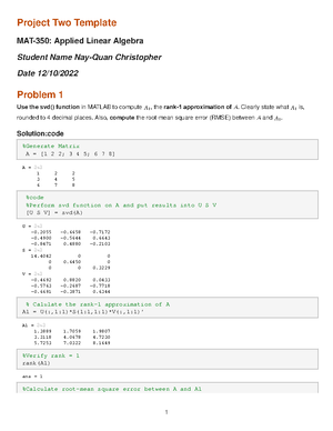MAT 243 Project Two Summary Report Template - MAT 243 Project Two ...
