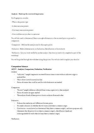 M3 Forensic Interpretation - SUMMARISED CLASS NOTES - The reliance of ...