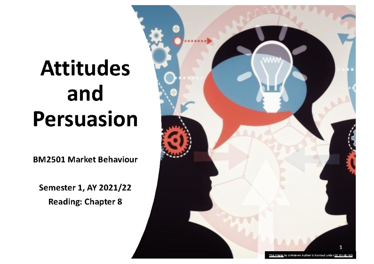 Attitudes and Persuasion - BM2501 - NTU - Studocu