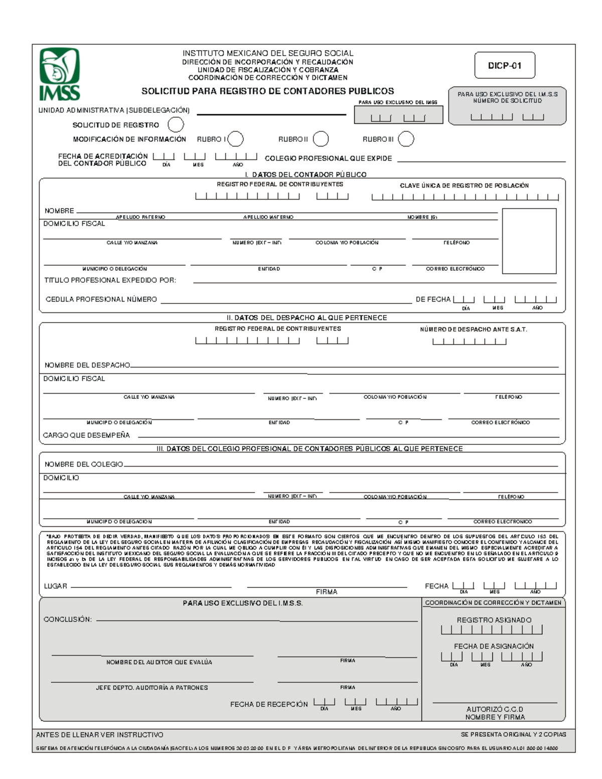 DICP-01 - Imss - INSTITUTO MEXICANO DEL SEGURO SOCIAL DIRECCIÓN DE ...