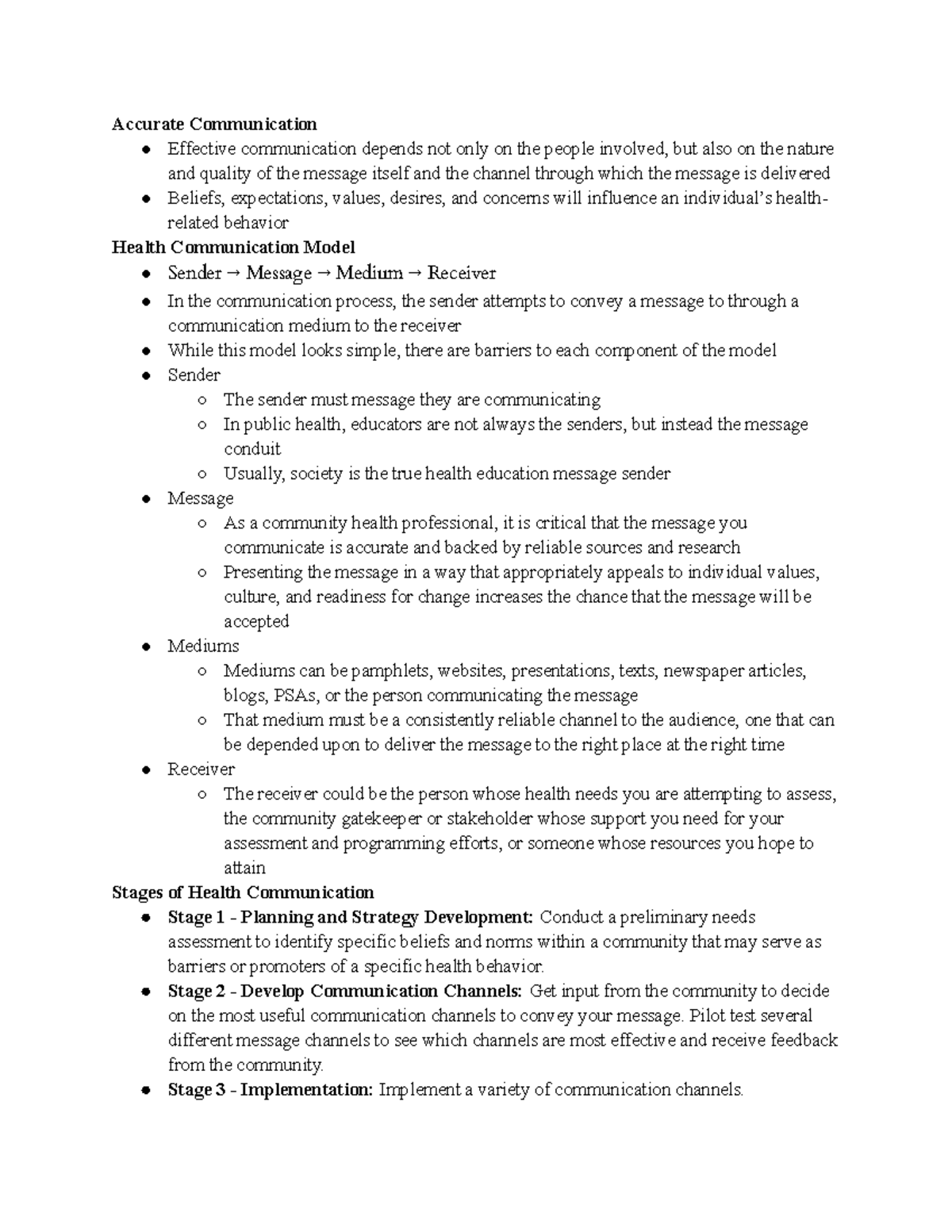 Communicating Health Information - Accurate Communication Effective ...