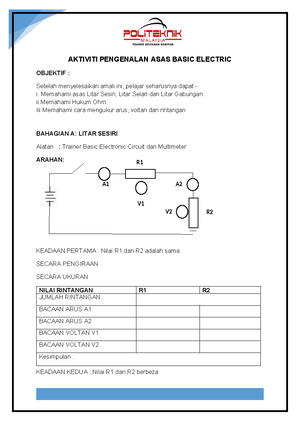 PW1 Alternating Signal V1 - ELECTRICAL ENGINEERING DEPARTMENT ACADEMIC SESSION ...