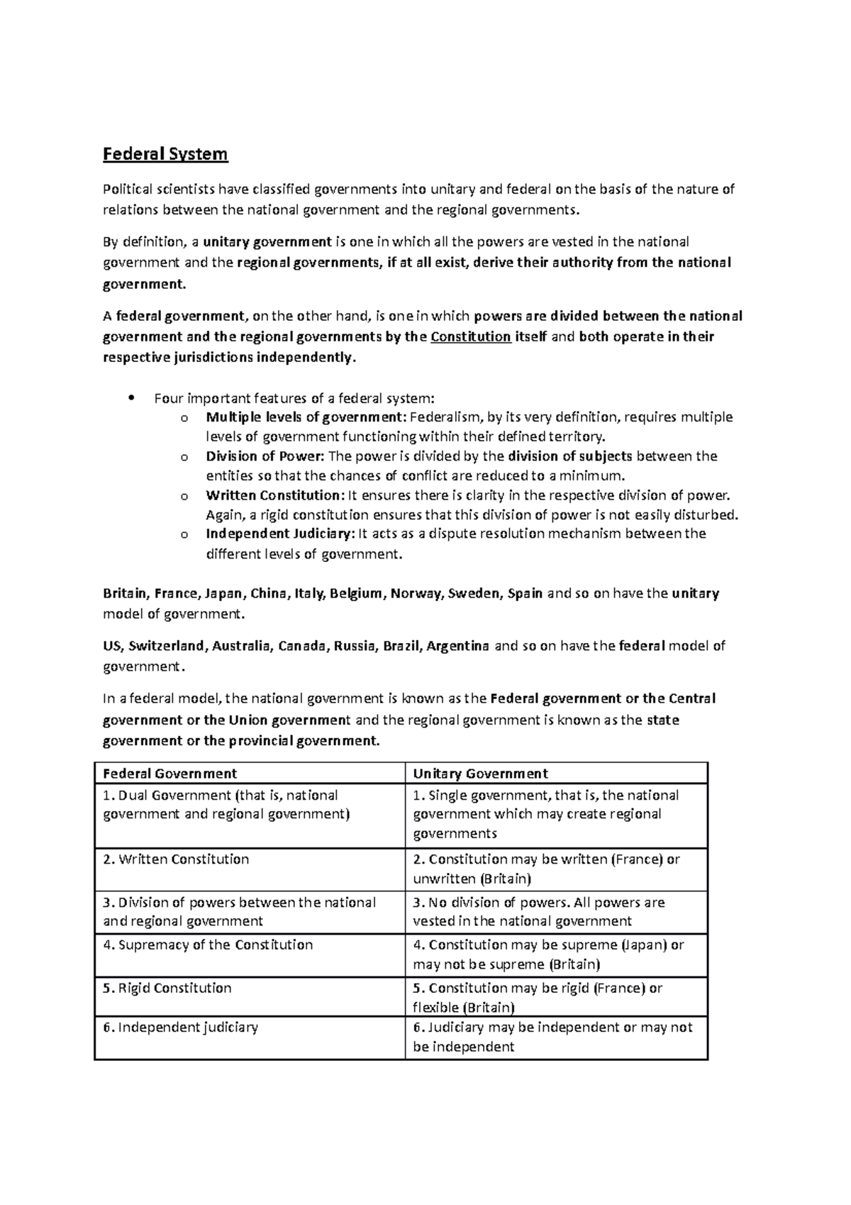 3. Federal System - These are llb notes of du - Federal System ...