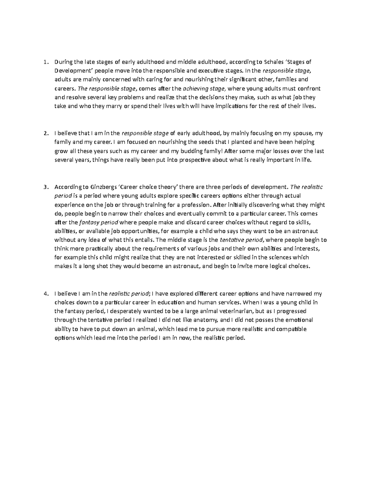 Personal Reflection - Blog Post - During the late stages of early ...