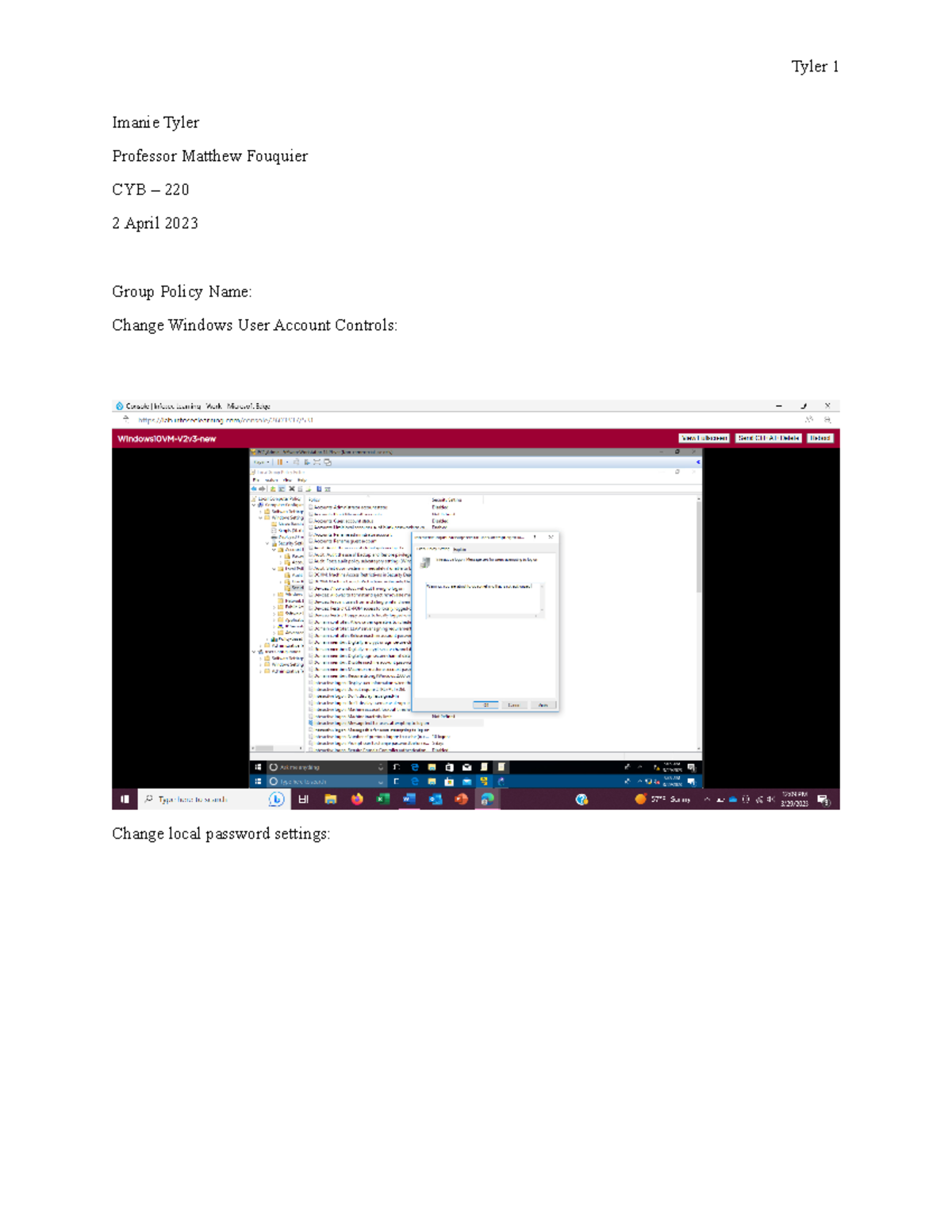 Virtual Systems and Networking Concept Brief - Imanie Tyler Professor Matthew Fouquier CYB – 220 ...
