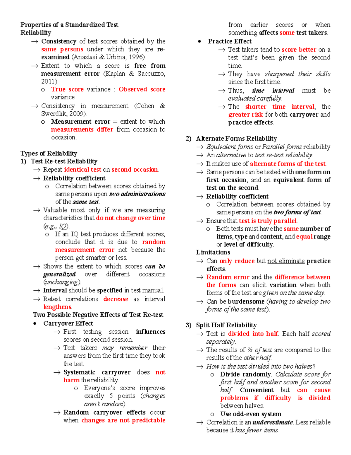 Psychometric- Soundness - Properties of a Standardized Test Reliability ...