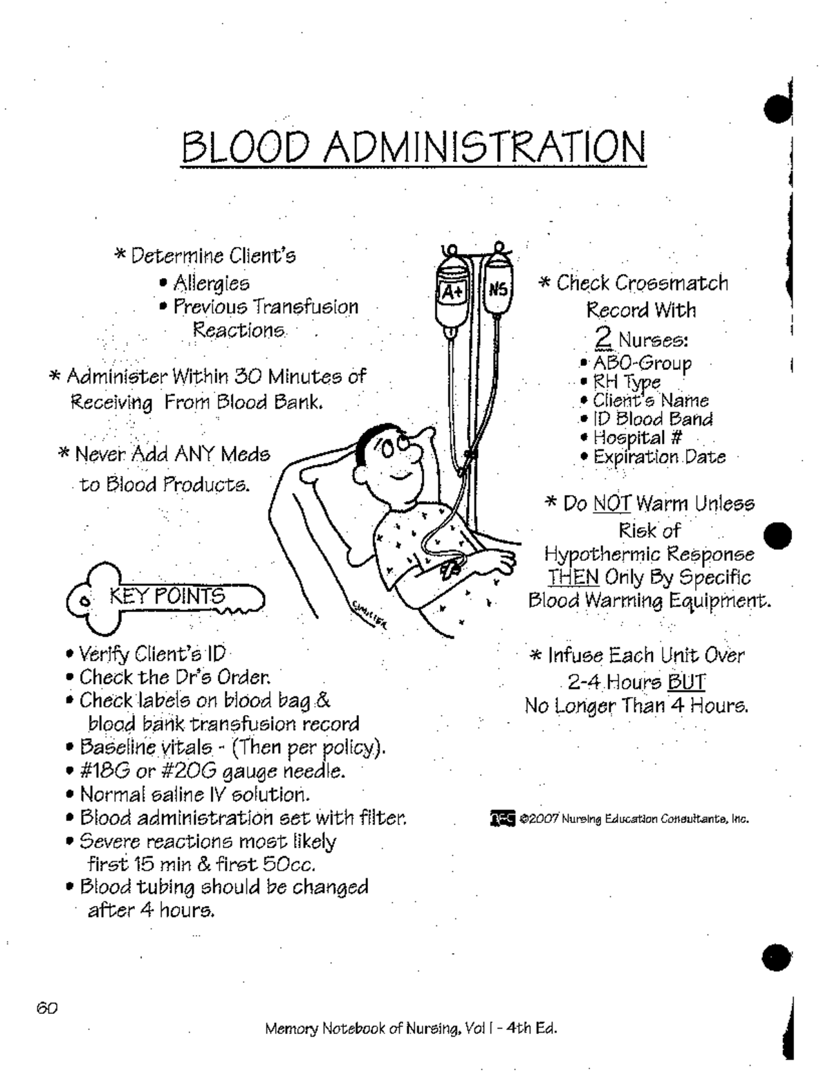 Blood Administration - Med surge - NURSING 102 - Studocu