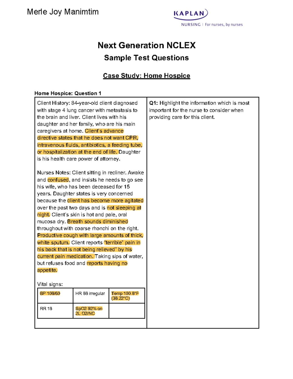 NGN Sample Test Questions - Next Generation NCLEX Sample Test Questions ...