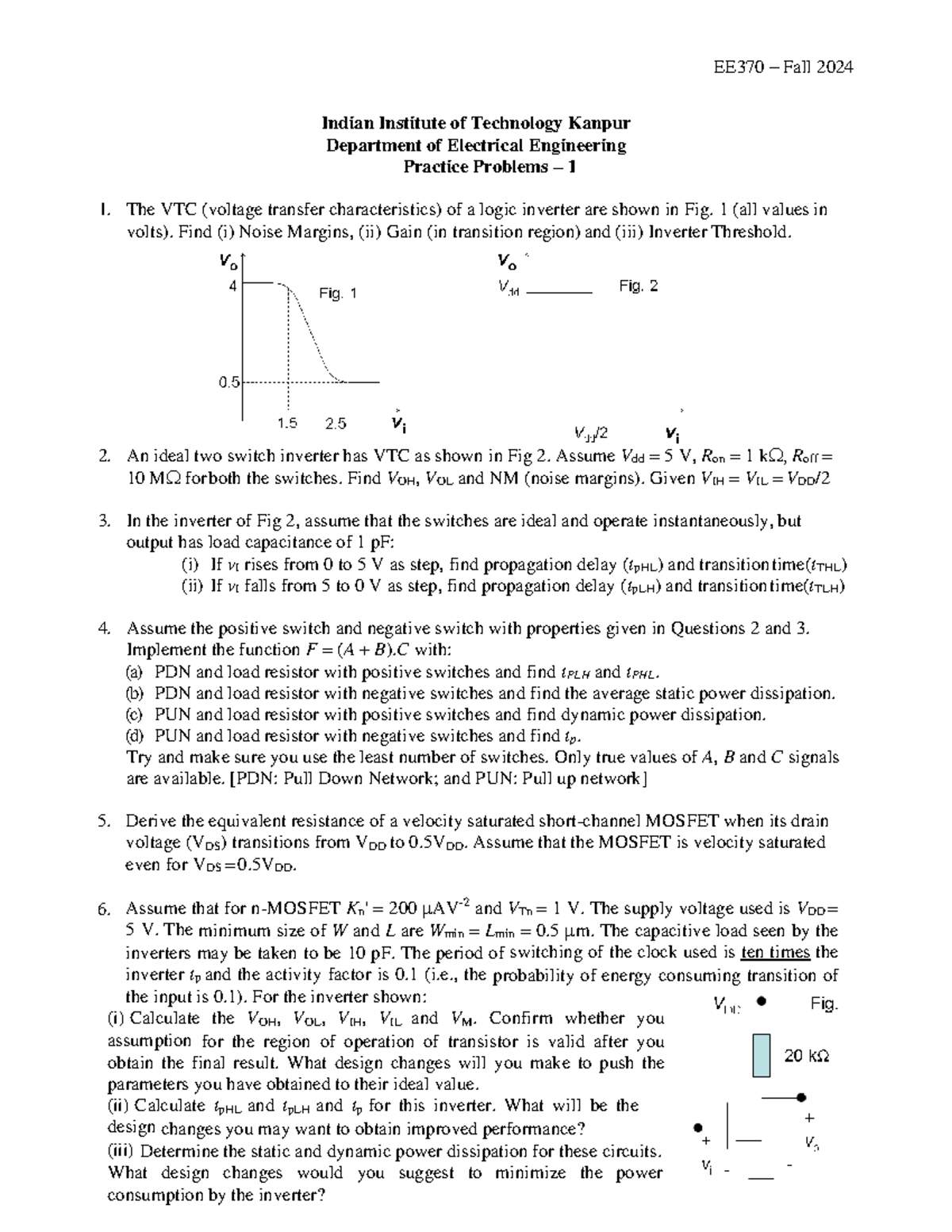 EE370A-Assignment 1 f36b04fc-35d3-4a33-944d-3b5288bac9cf - EE370 – Fall ...