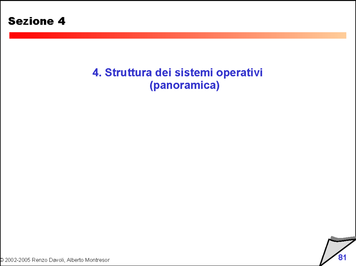 Appunti, lezione 2 - Struttura dei sistemi operativi (panoramica) - a.a ...