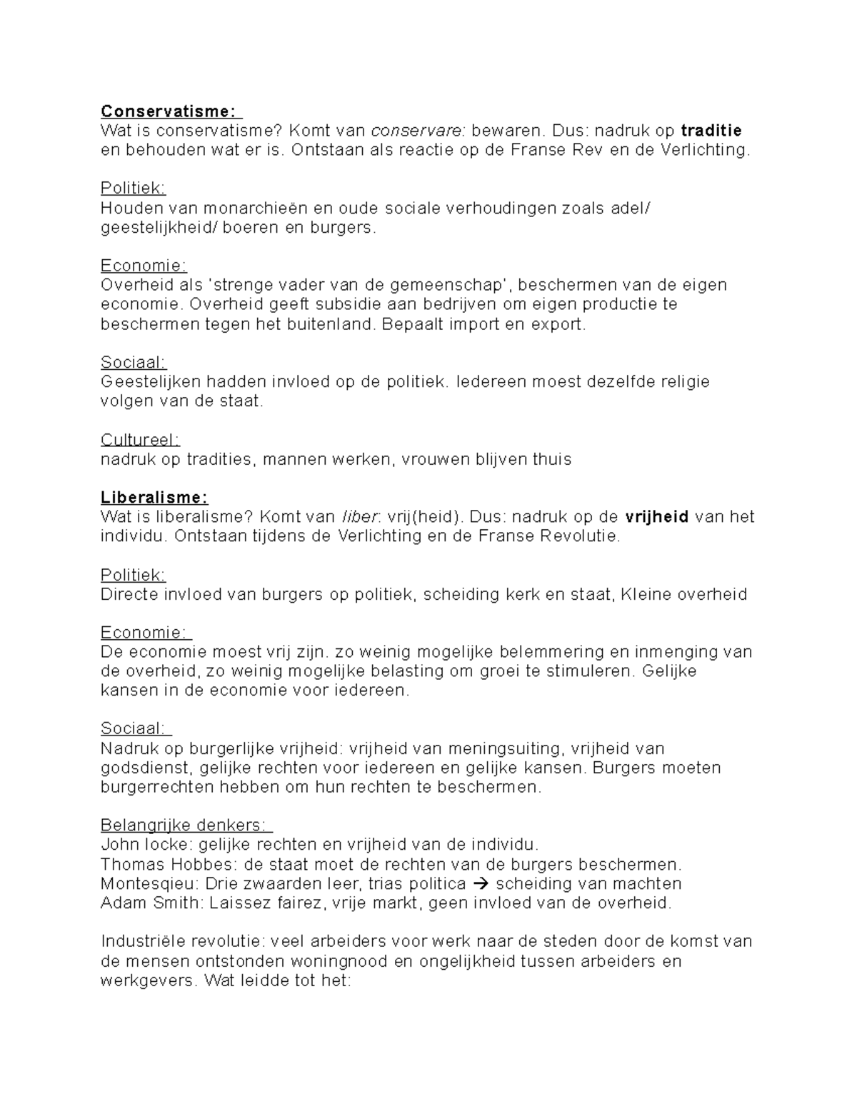 Leerstof Ismen - Conservatisme: Wat is conservatisme? Komt van ...