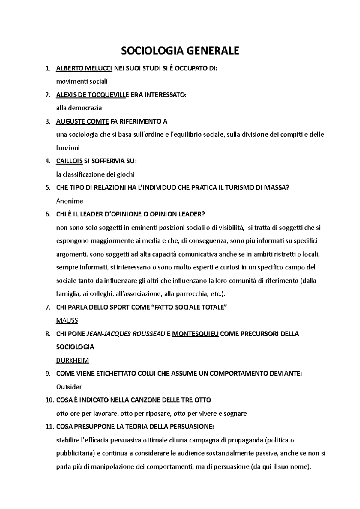 Sociologia Generale - SOCIOLOGIA GENERALE 1. ALBERTO MELUCCI NEI SUOI ...