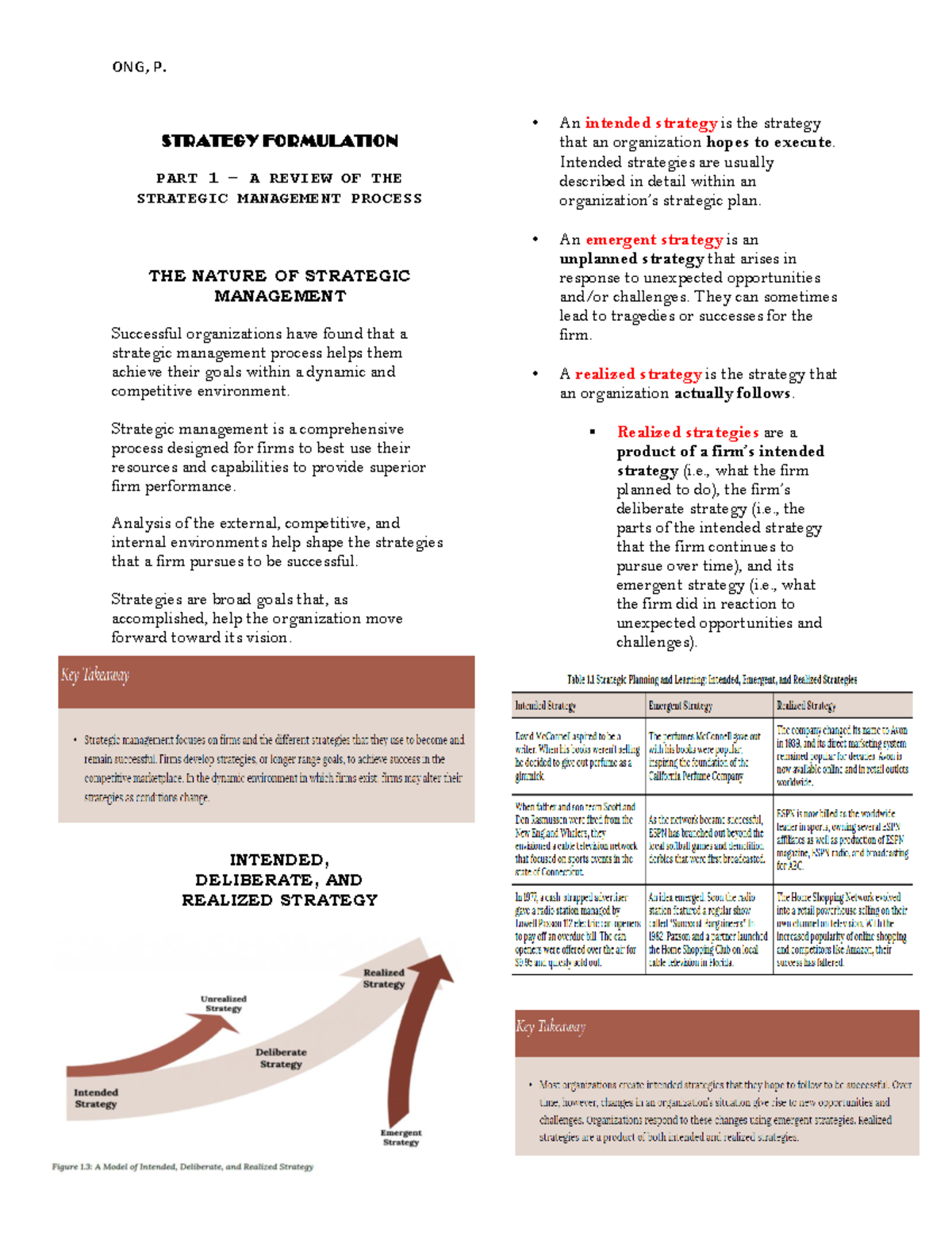 702 Midterm Topic Reviewer Notes Strategy Formulation Part 1 A Review Of The Strategic