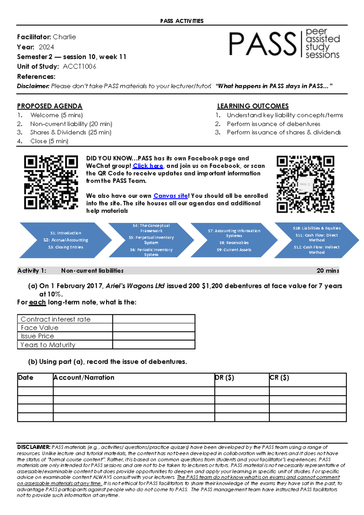 Session-10, Week-11, Liability & Equity - DISCLAIMER: PASS materials (e ...