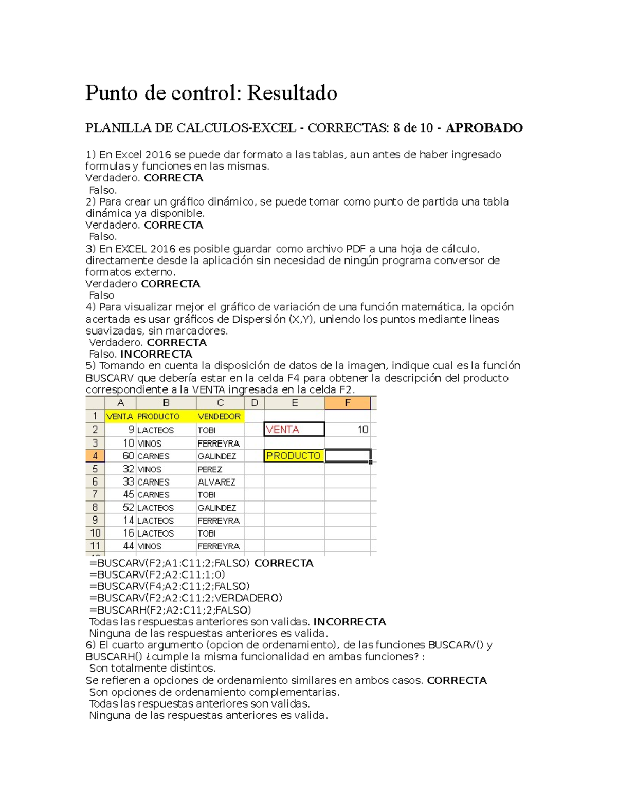 Punto de control 13-07 - Examen - Punto de control: Resultado PLANILLA DE CALCULOS-EXCEL - - Studocu