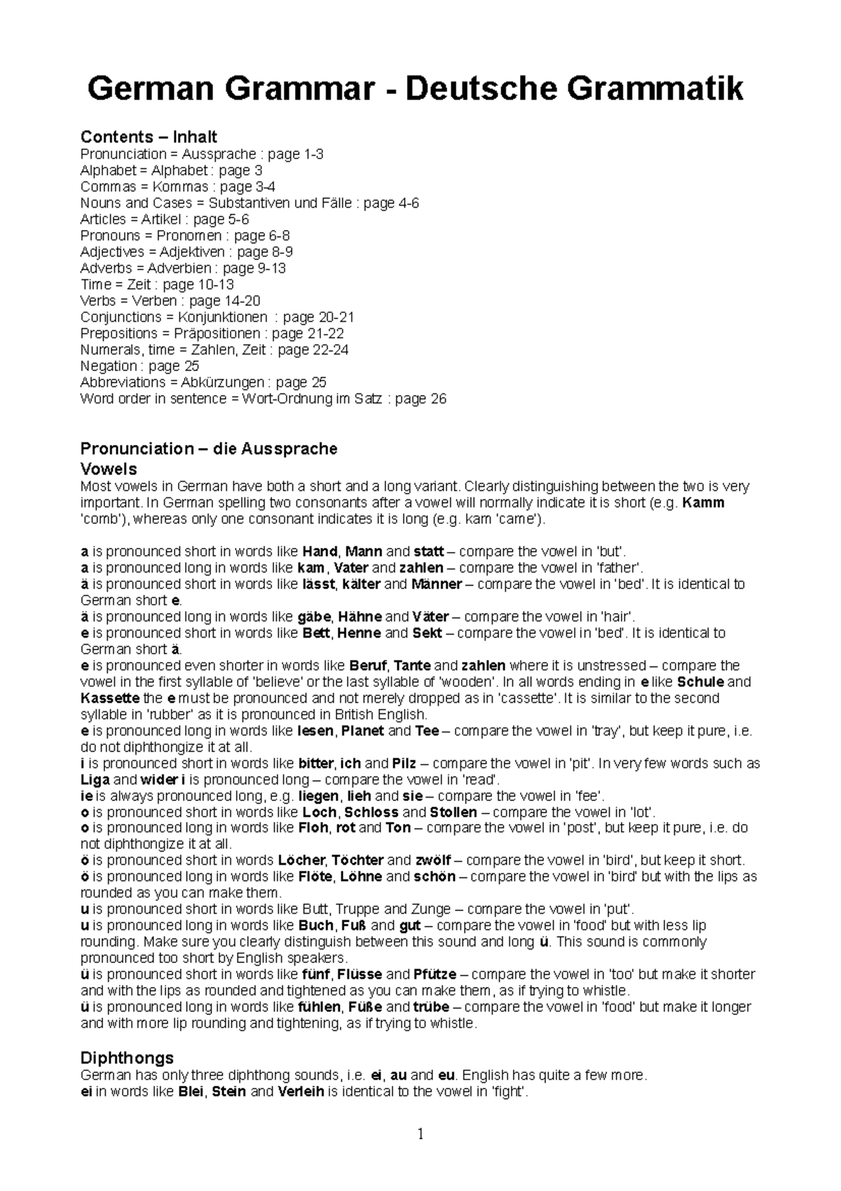 German-Grammar - Words - German Grammar - Deutsche Grammatik Contents ...