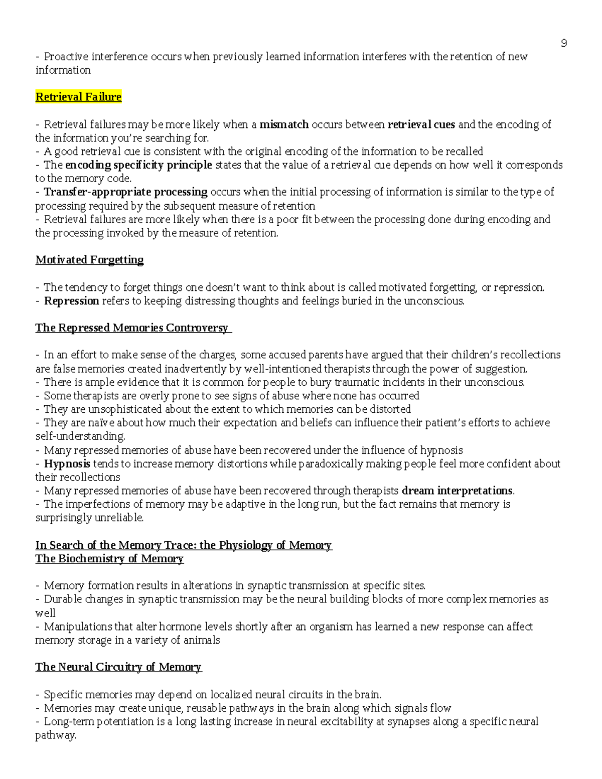 psychology around us textbook notes - Proactive interference occurs ...