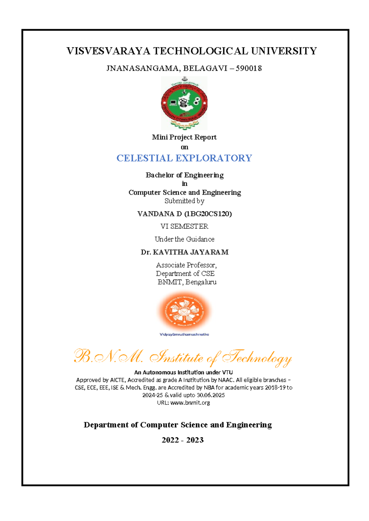 Computer Graphics Report - VISVESVARAYA TECHNOLOGICAL UNIVERSITY ...