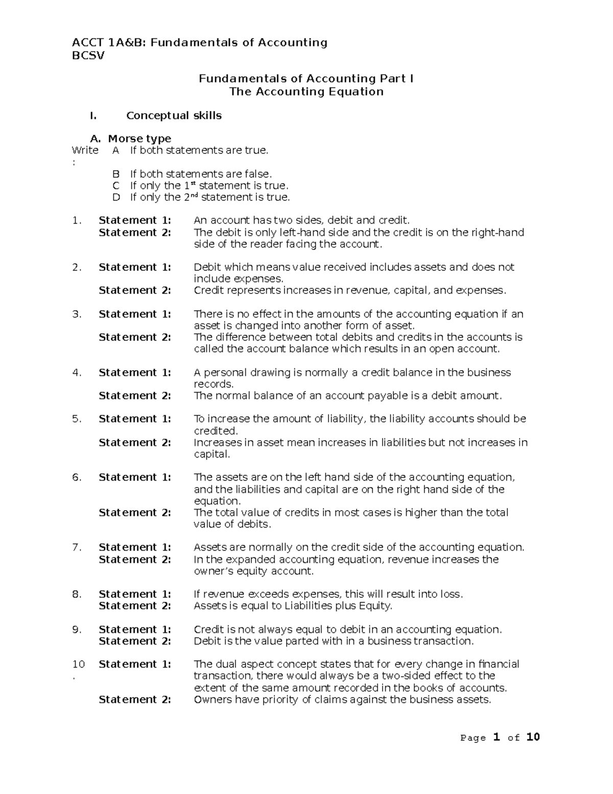 4-ACCT-1AB The Accounting Equation - BCSV Fundamentals of Accounting ...