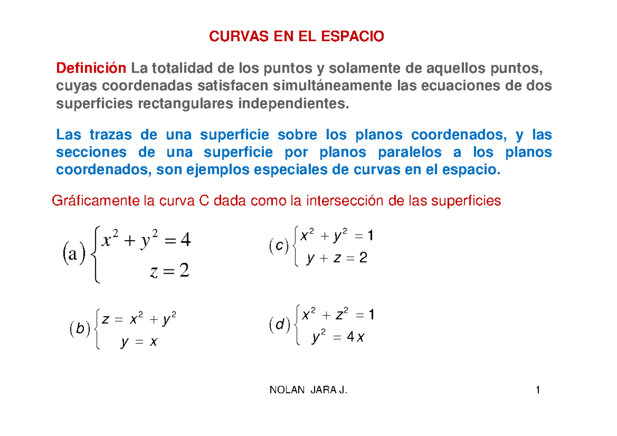 Curva EN R2 Y EN R3 Funcion Vectorial [Modo de compatibilidad] - CURVAS ...