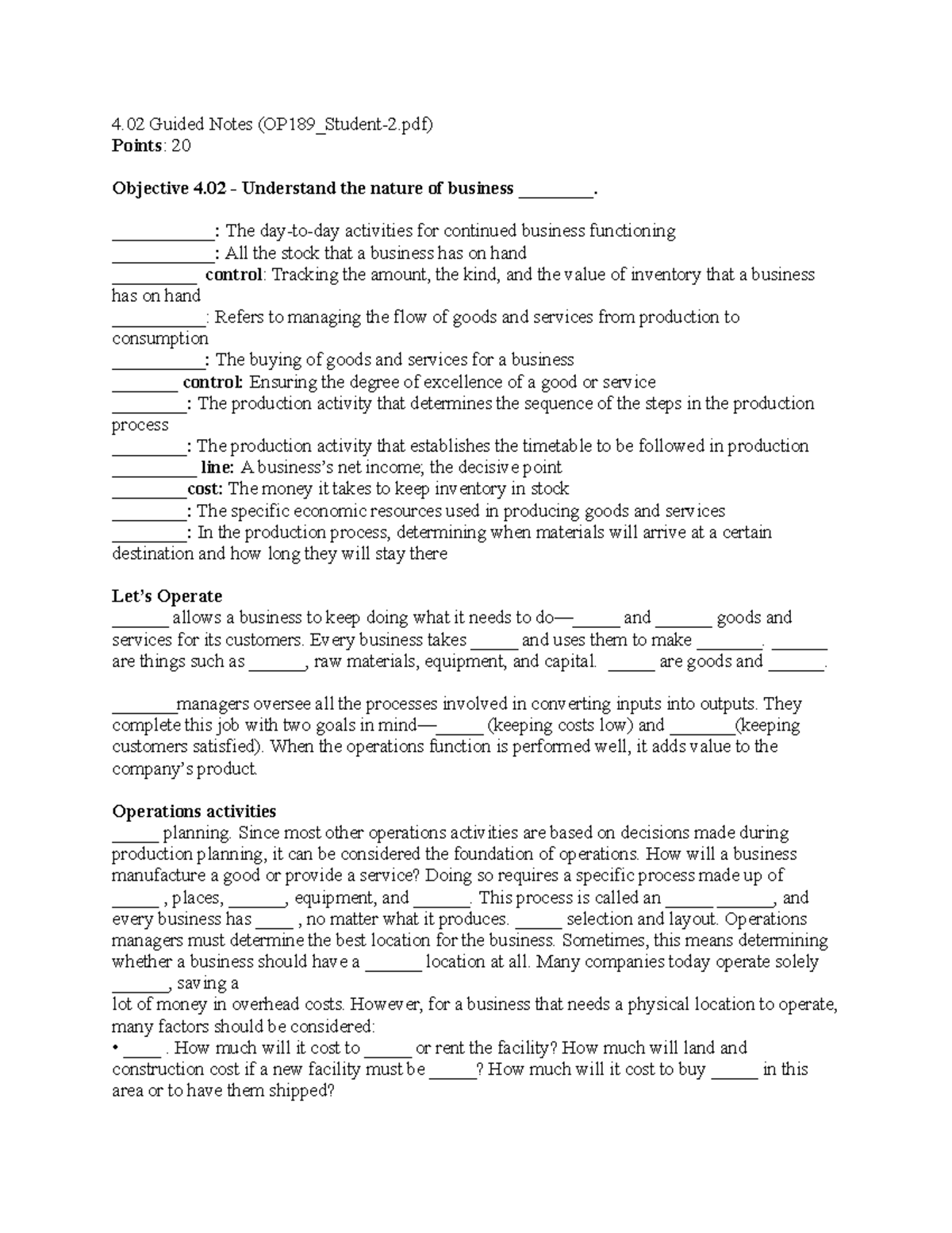 4.02 Guided Notes-1 - These are notes that are required in order to ...