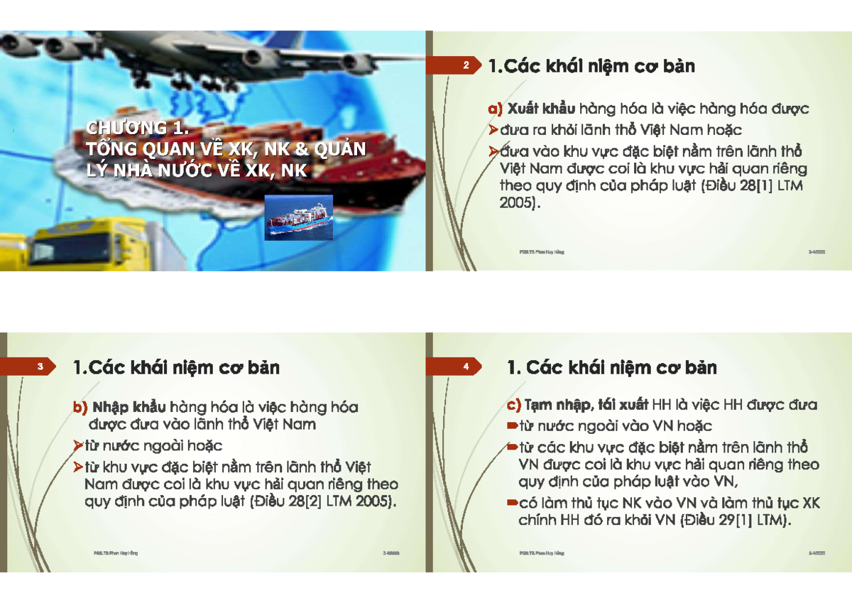 SLide XNK hợp nhất - Luật Thương mại quốc tế - Studocu