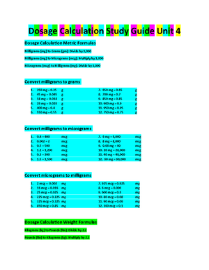 Practice Conversions-4 - NUR 111 - Studocu