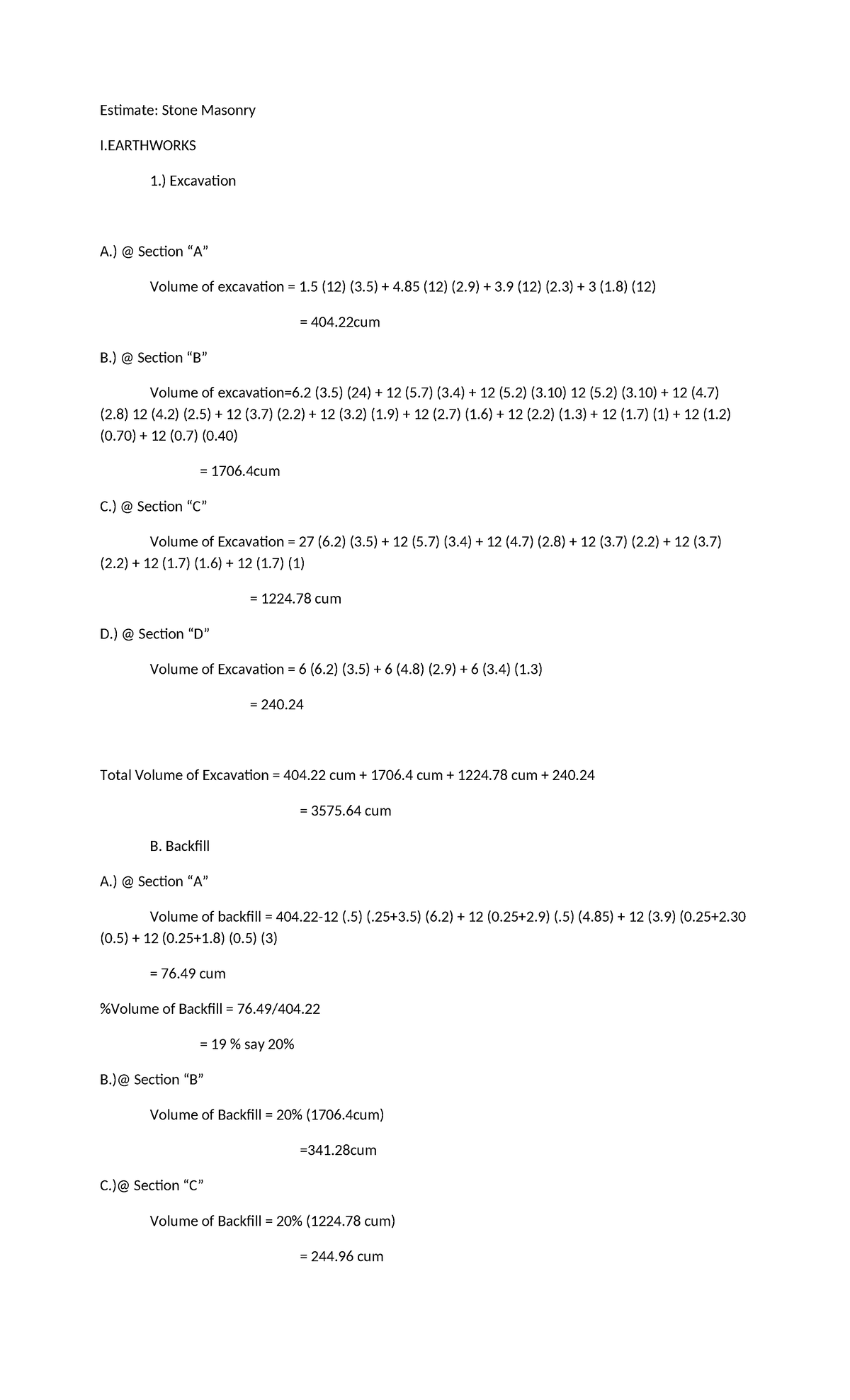207100759 Estimate for Grouted Riprap - Estimate: Stone Masonry I 1 ...
