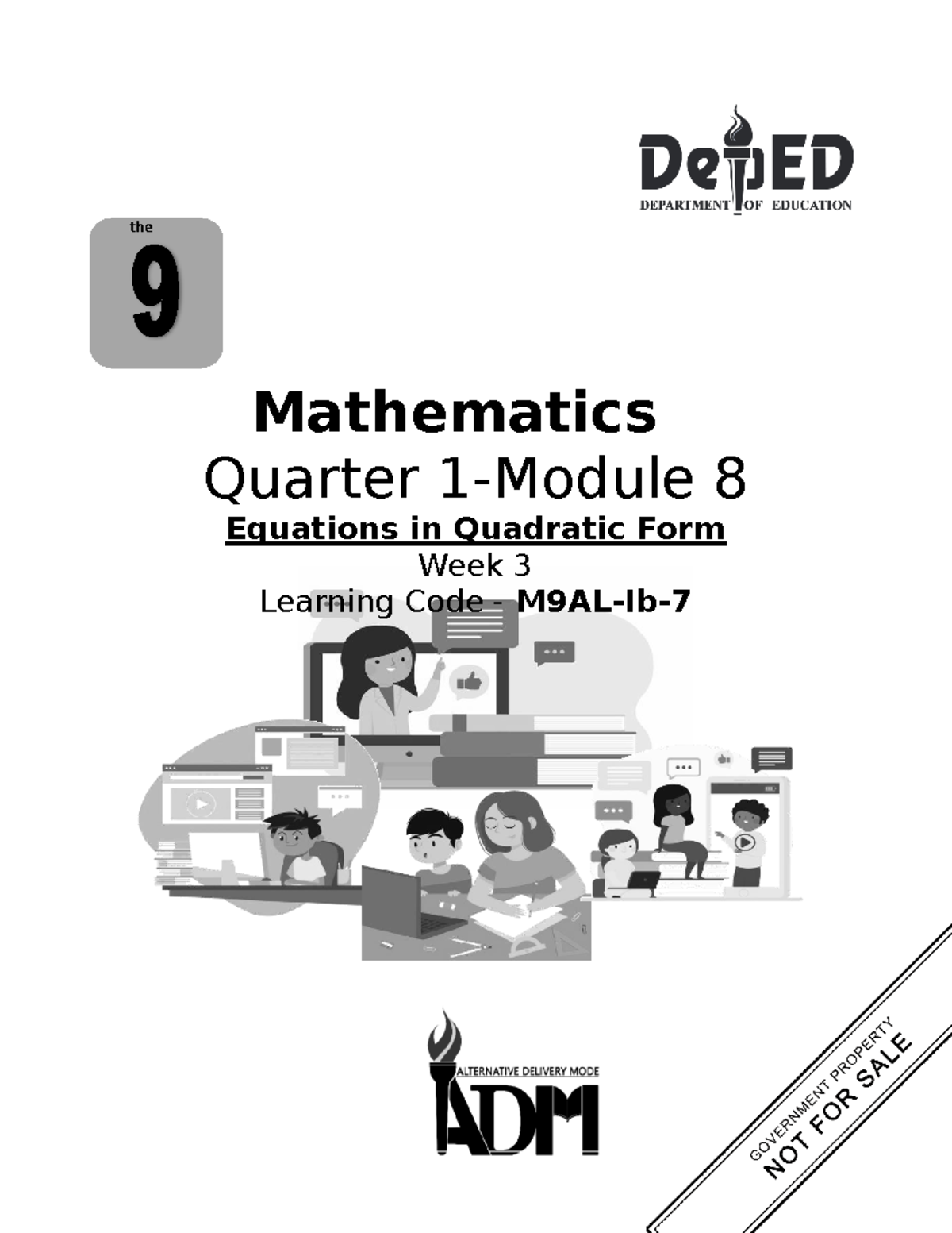 Math9 Quarter 1 Module 8 Final-V3-1 - the Mathematics Quarter 1-Module ...