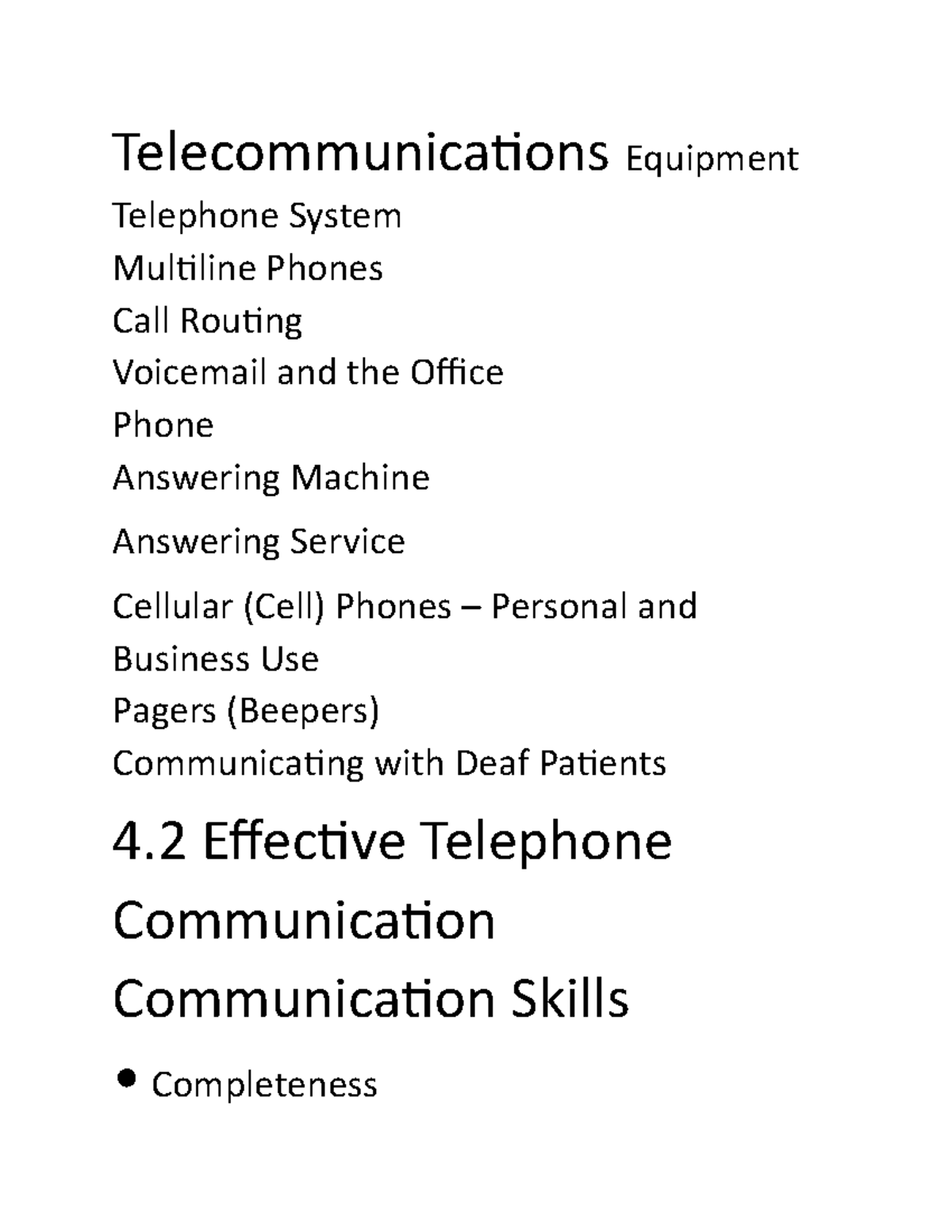 Note 2 - medical procedure chapter 14 - Telecommunications Equipment ...