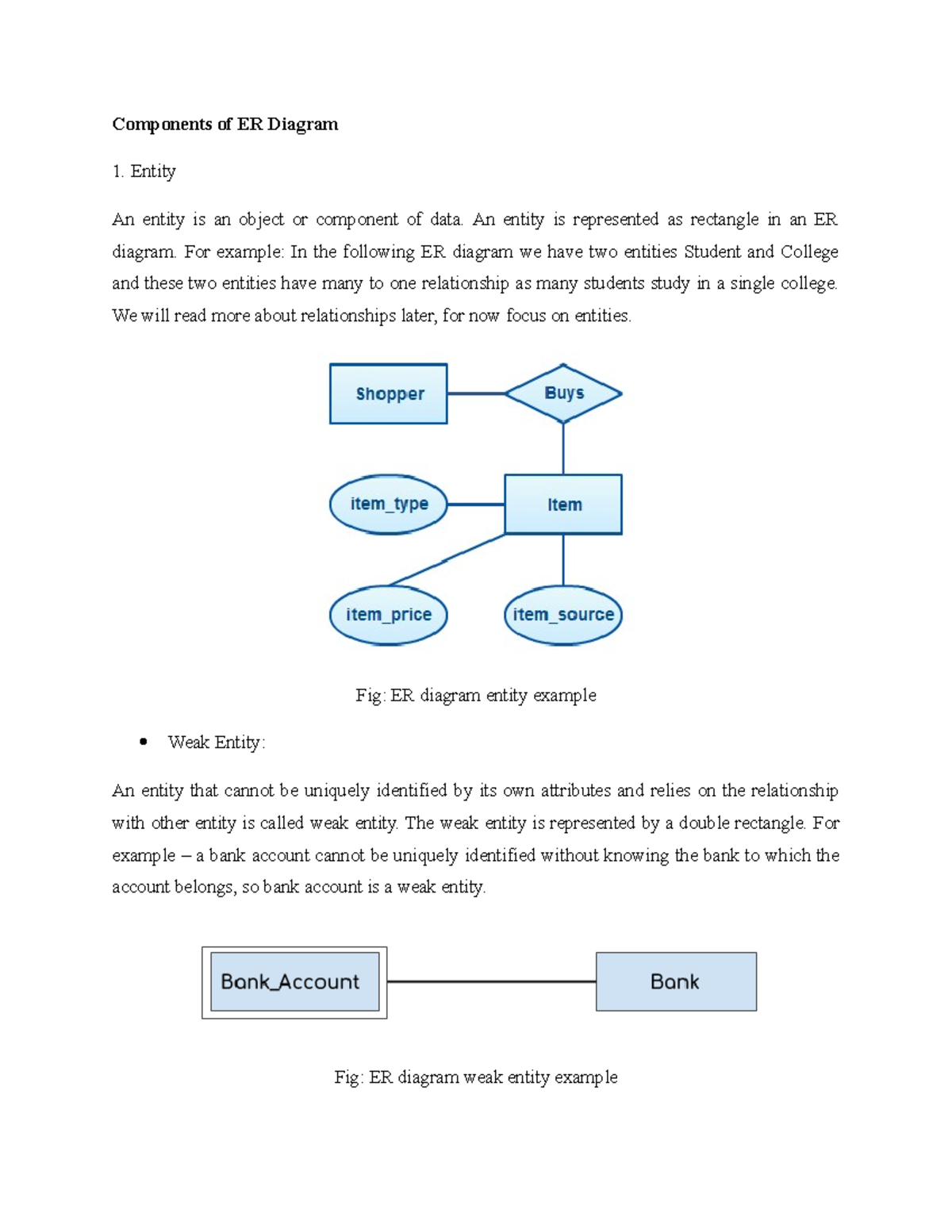 Components of ER Diagram - Components of ER Diagram Entity An entity is ...
