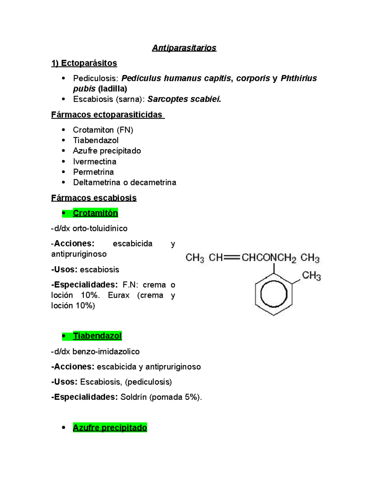 Antiparasitarios - Antiparasitarios Ectoparásitos Pediculosis ...