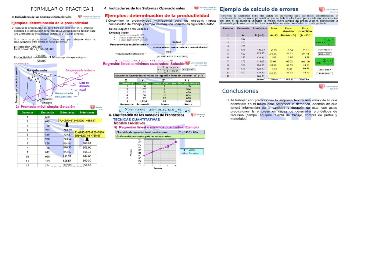 Formulario Practica 1 - Direccion tactica y operaciones - FORMULARIO PRACTICA - Studocu