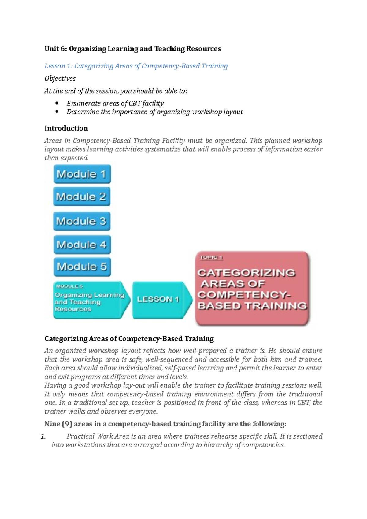 Unit-6 - wow - Unit 6: Organizing Learning and Teaching Resources ...