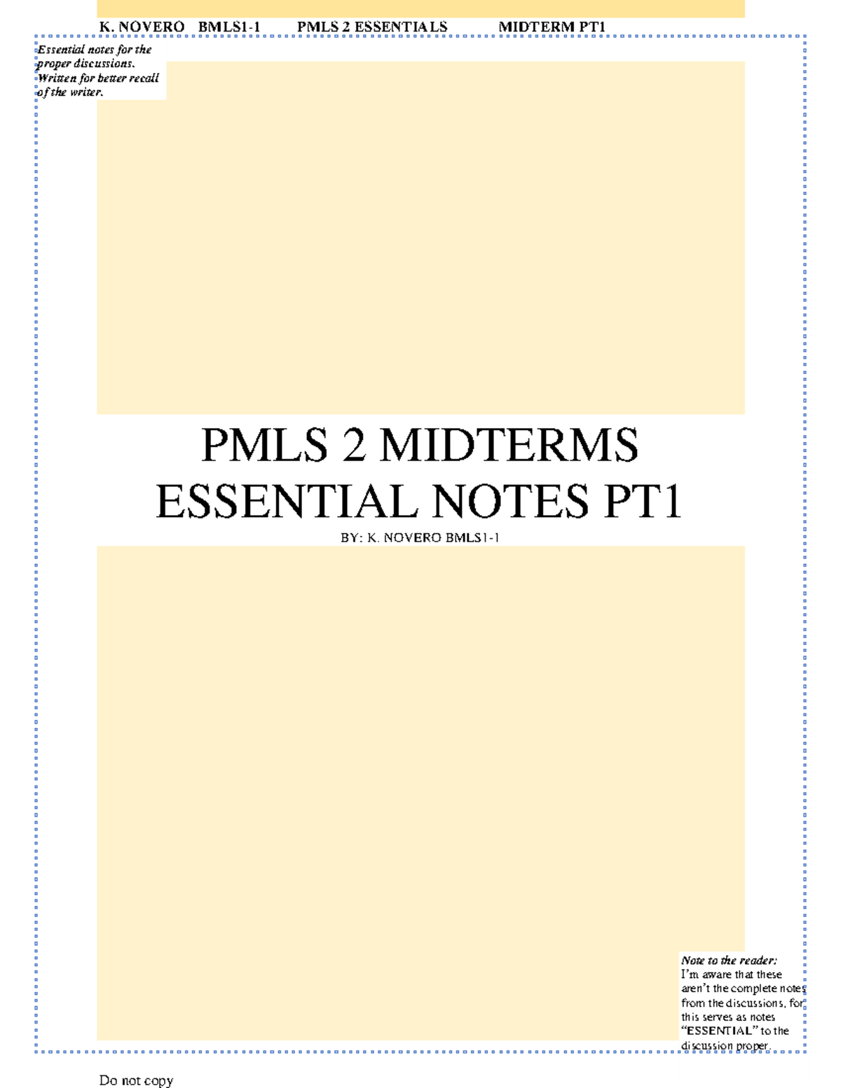 Principles of Medical laboratory Science 2 - PMLS 2 MIDTERMS ESSENTIAL ...