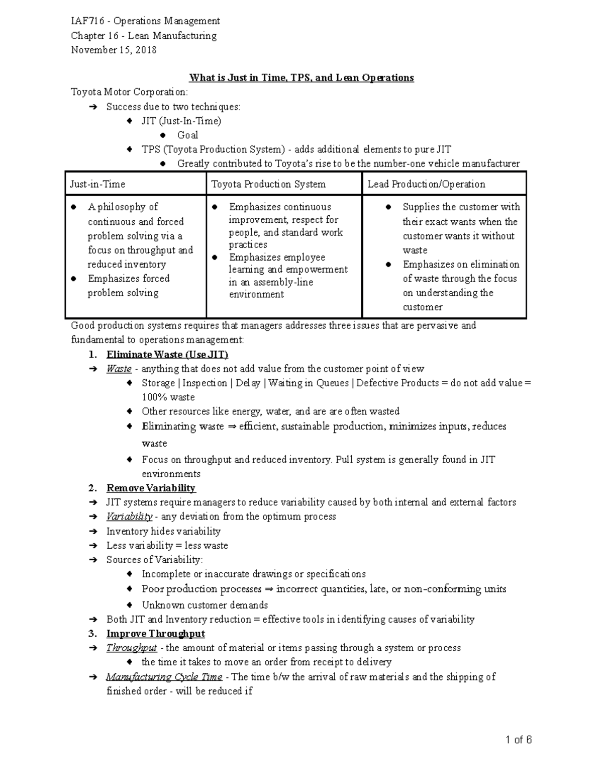 Chapter 16 - Lean Manufacturing - IAF716 - Operations Management ...