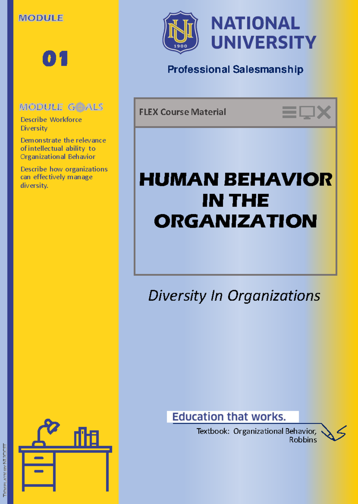 02 Flex HBO - HBO - MODULE G ALS MODULE FLEX Course Material HUMAN BEHAVIOR IN THE ORGANIZATION ...
