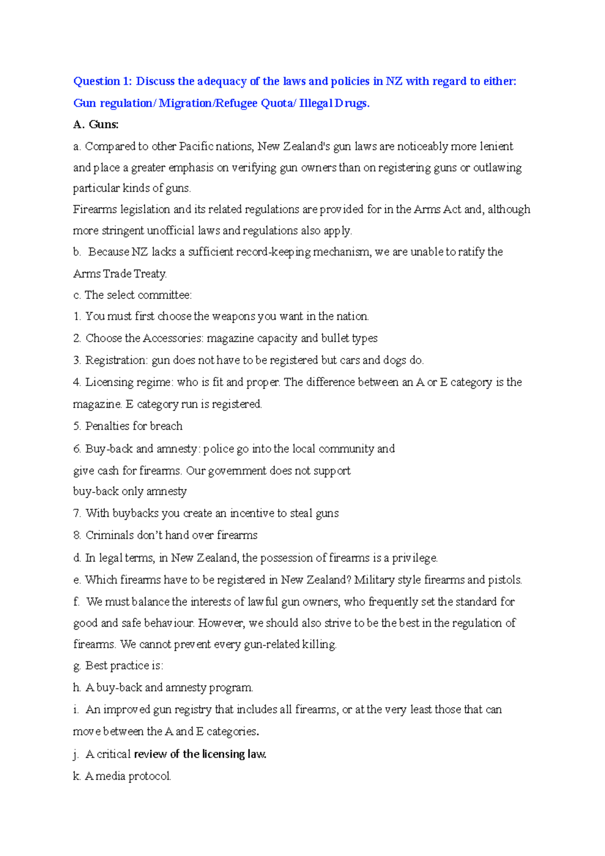 Draft Question paper answers legal 106-22B HAM - Question 1: Discuss ...