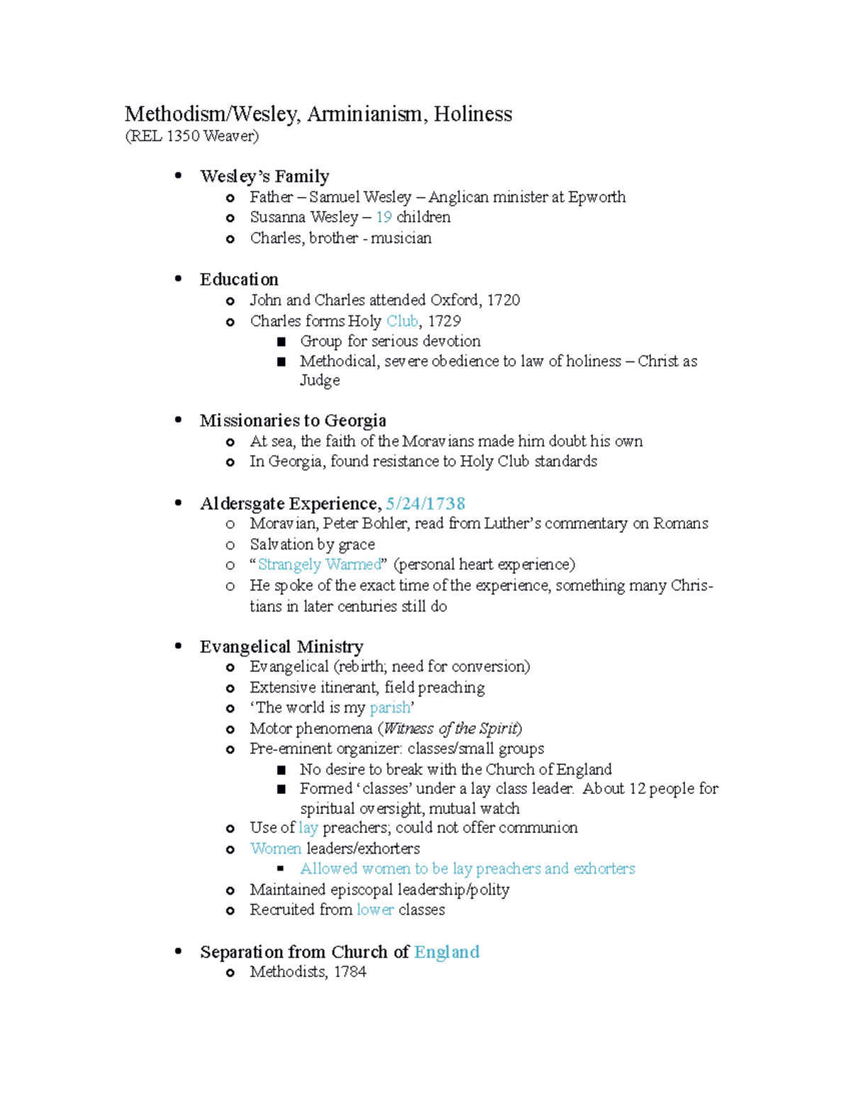 Methodism:Wesley, Arminianism, Holiness - Methodism/Wesley, Arminianism ...
