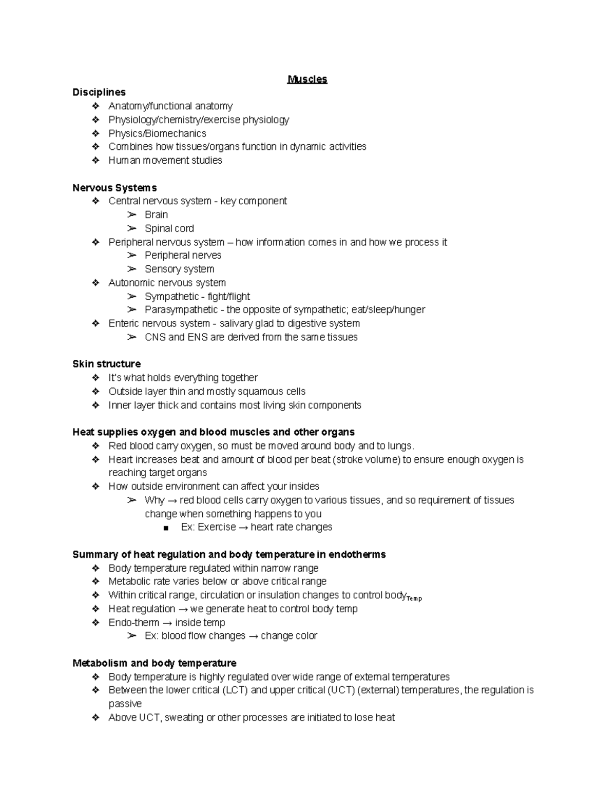Lecture notes, lecture Muscles - Muscles Disciplines anatomy physiology ...