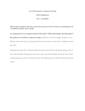 2-1-2 Short Answer Describing Evidence Calvin Stephenson - 2-1-2 Short ...