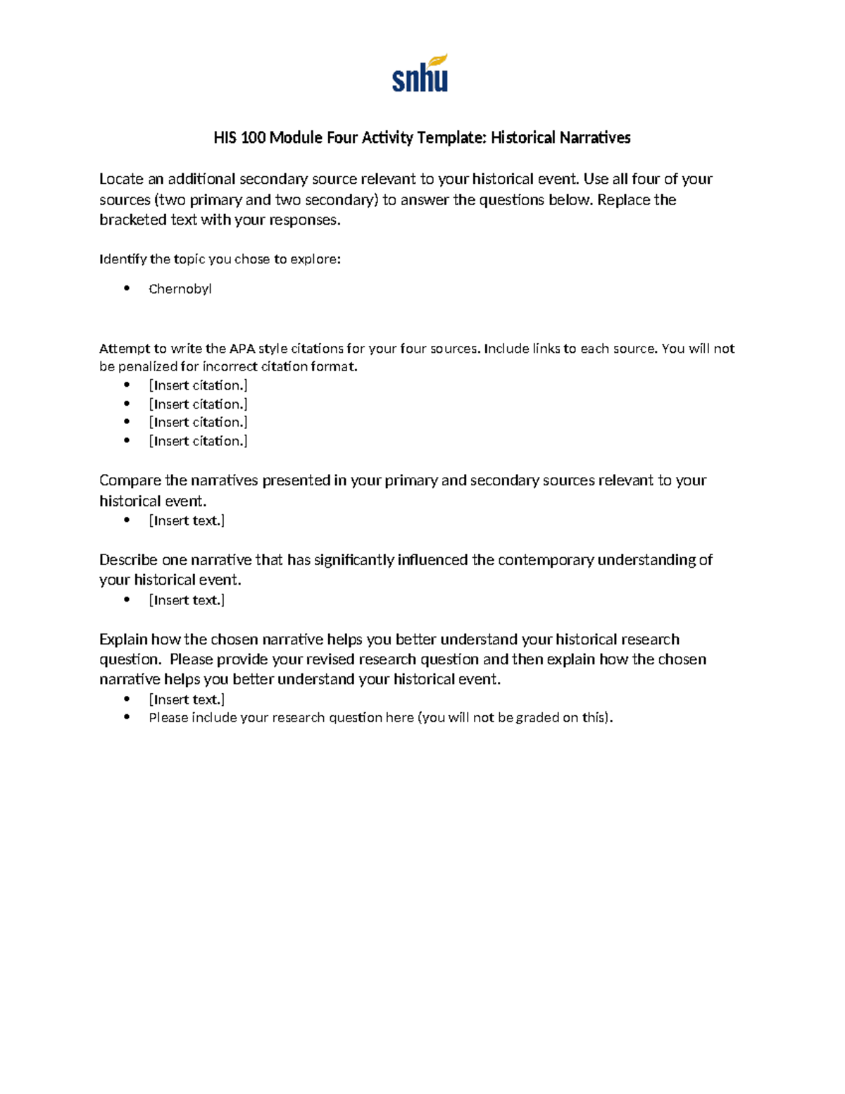 HIS 100 Module Four Activity Narratives Allison Herrmann - HIS 100 ...