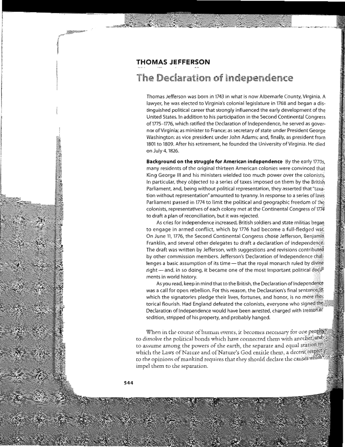 Declaration of Independence Questions - Studocu