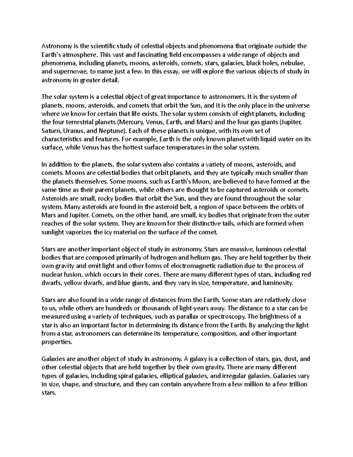 Astronomy - This vast and fascinating field encompasses a wide range of ...