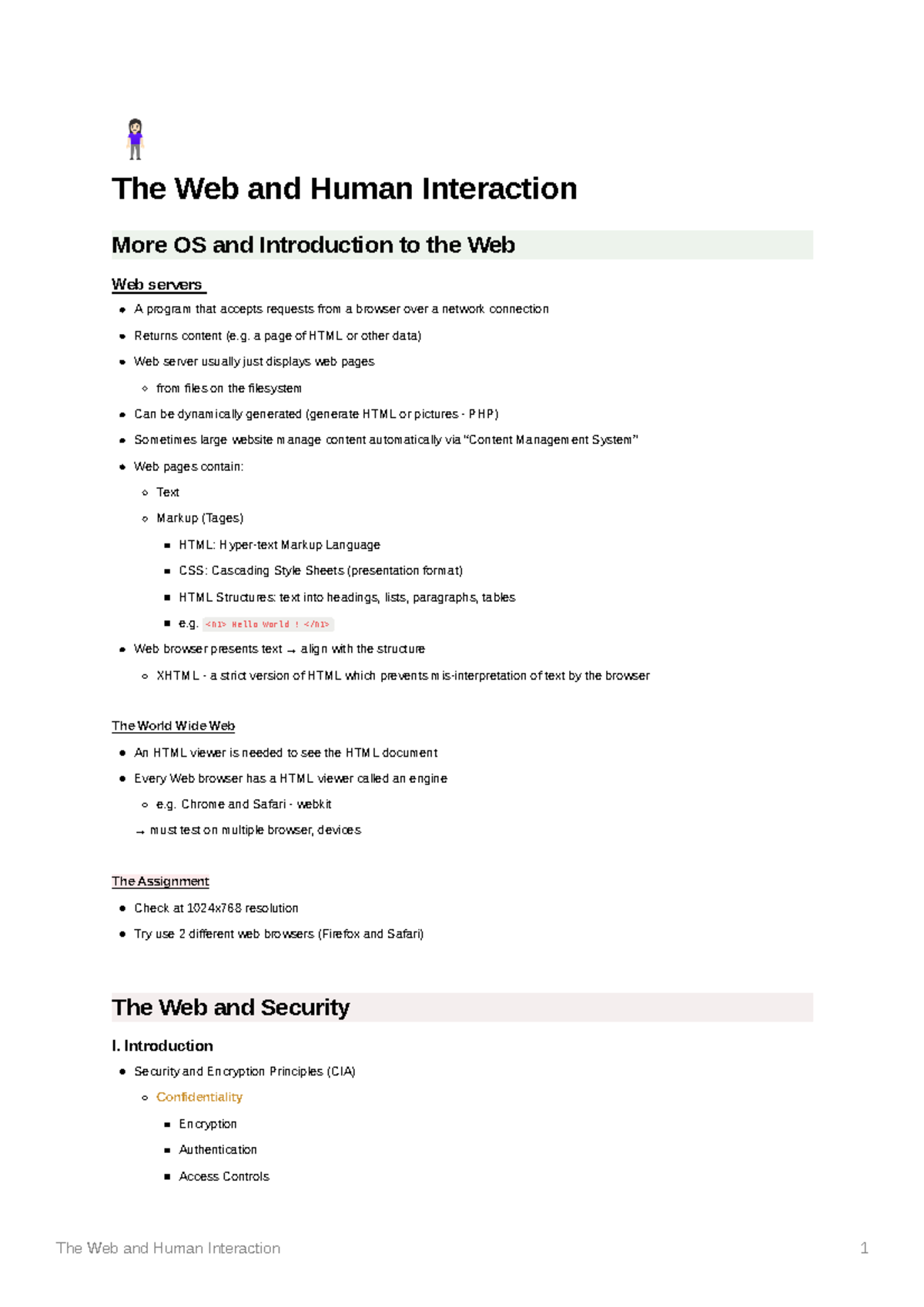 The Web and Human Interaction - a page of HTML or other data) Web ...