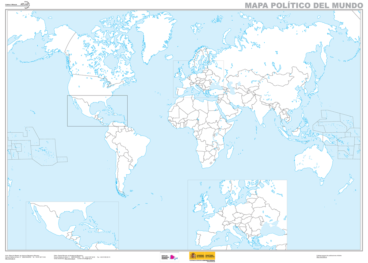 Mapa Politico De Mundo Mudo - Historia y Cultura Moderna - MAPA ...