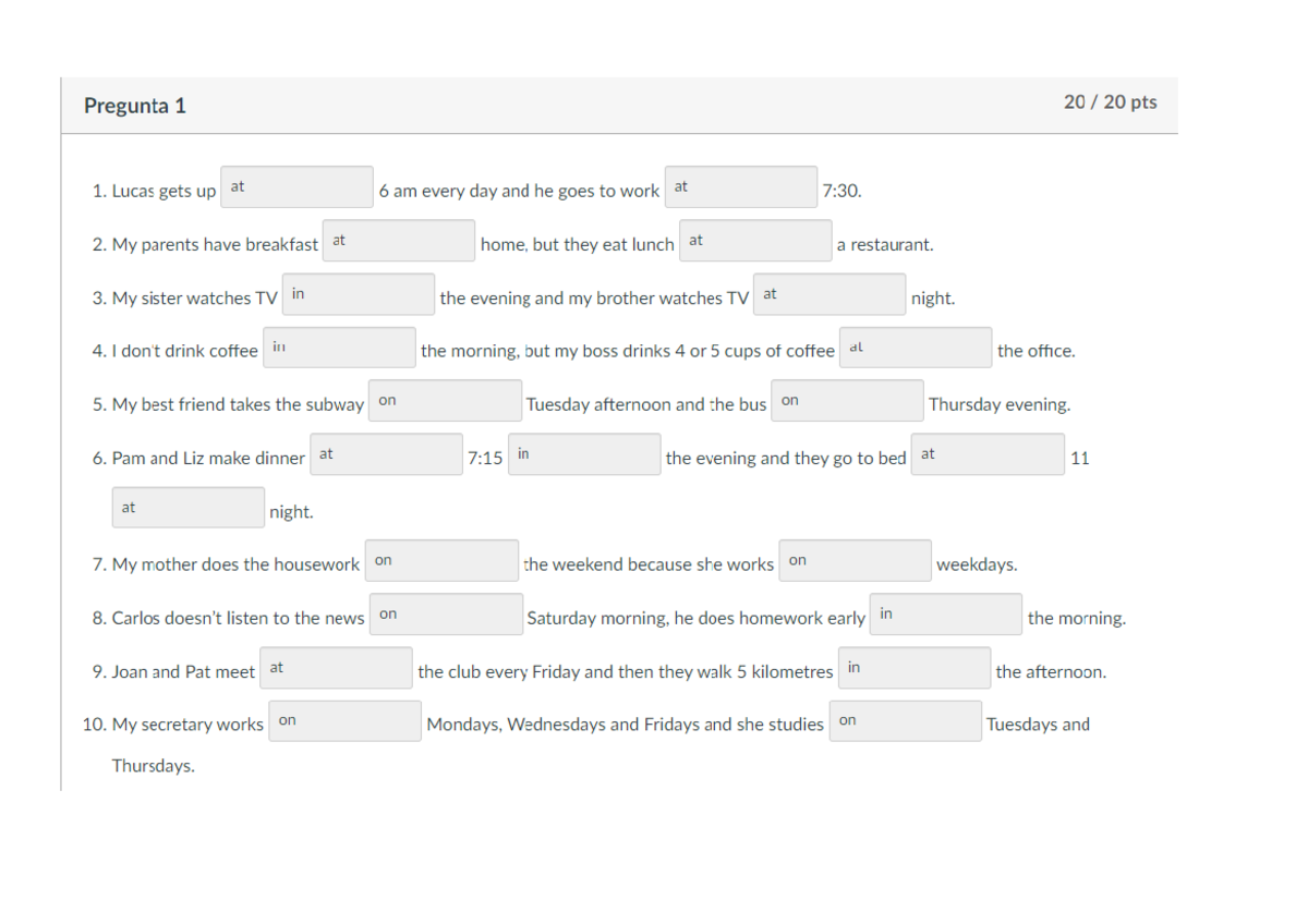 Pre task - Week 12 - Pre task: Prepositions - Ingles - Studocu
