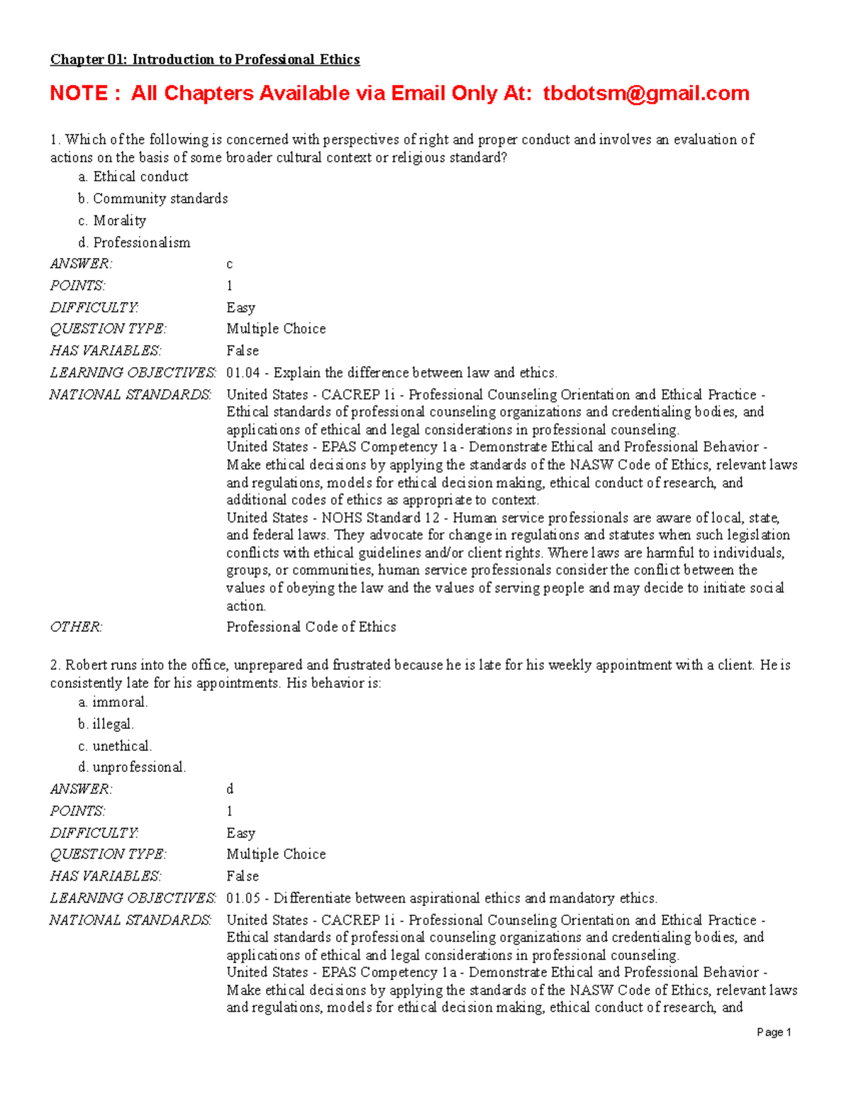 Test Bank and Solutions For Issues and Ethics in the Helping ...